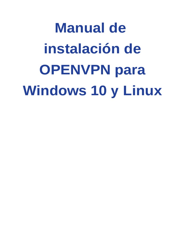 Manual de OPENVPN | PDF