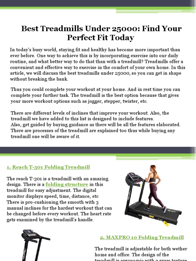 Best Treadmills Under 25000 PDF | PDF | Home & Garden | Computers
