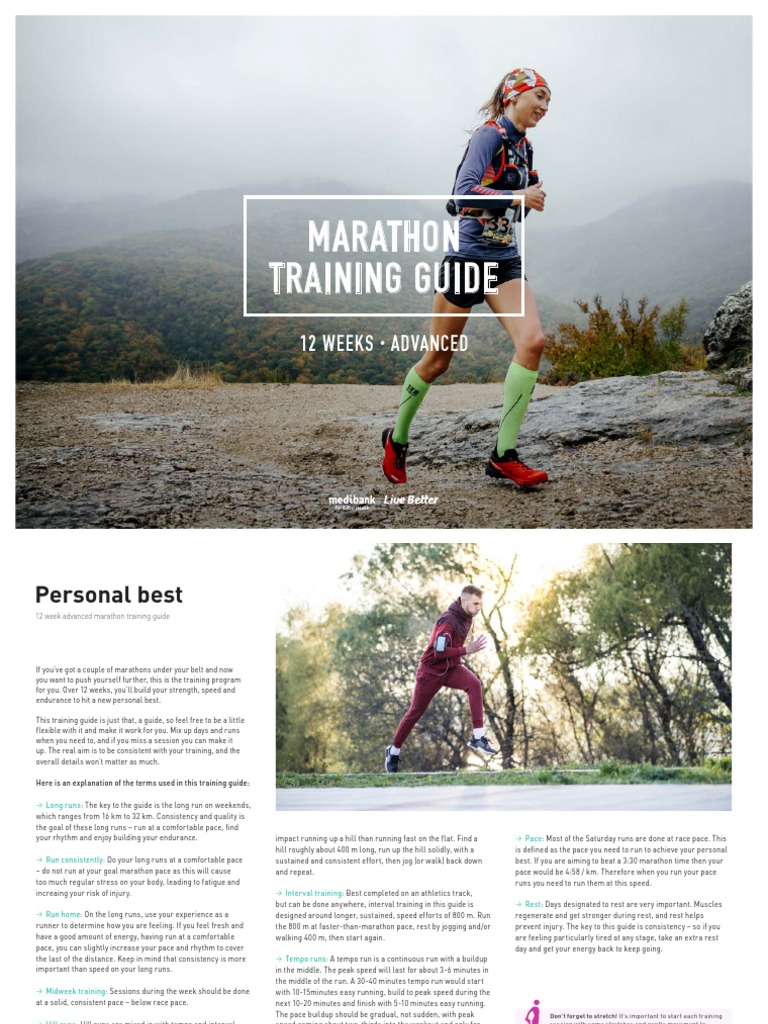 Training Guide Marathon Advanced 12week PDF | PDF