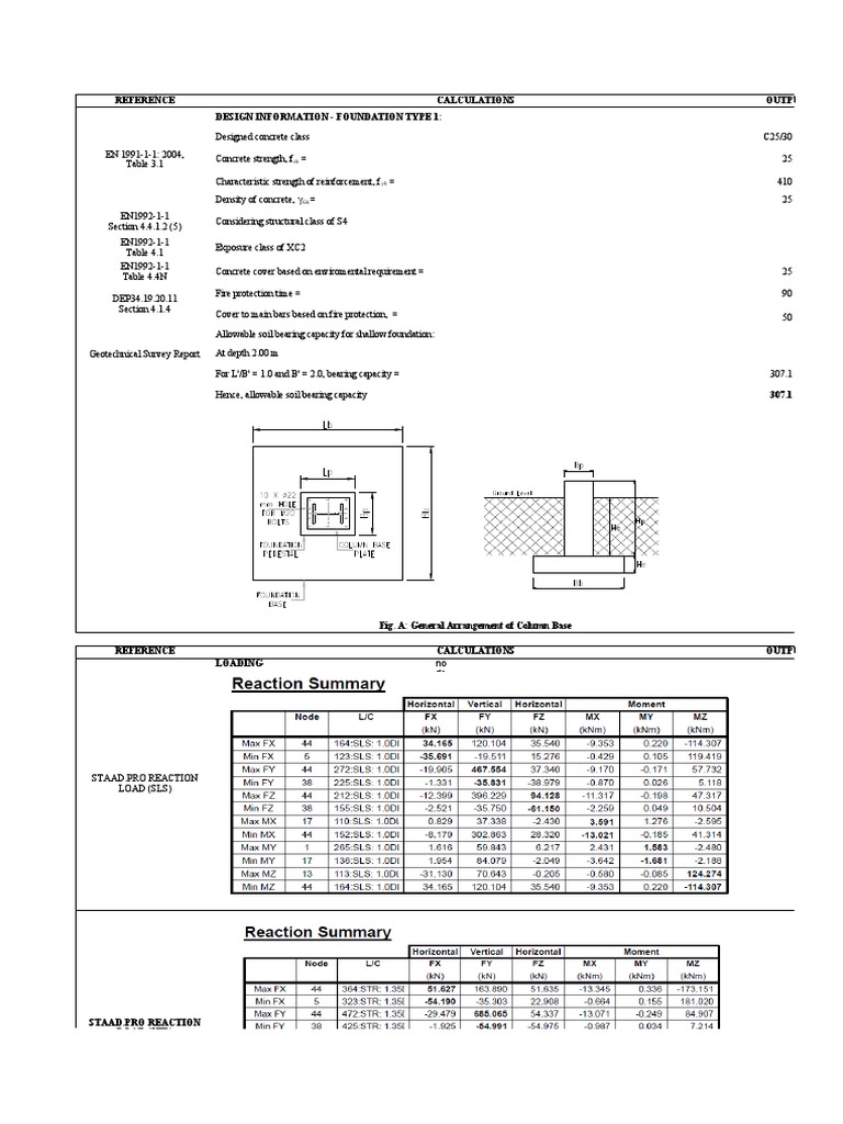 Base Plate and Foundation Design | PDF