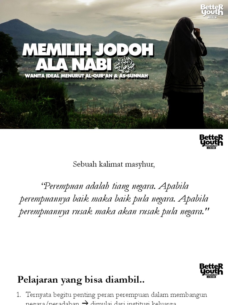 Memilih Jodoh Ala Nabi (Calon Istri Ideal Sesuai Al-Quran Assunnah) PDF | PDF