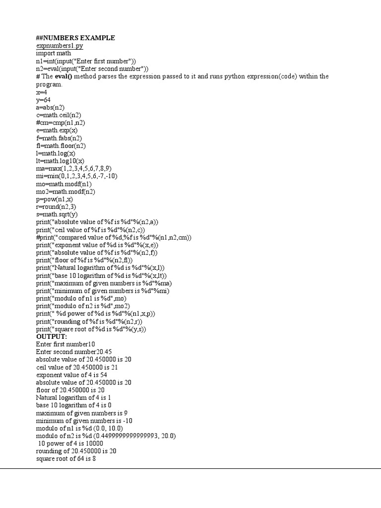 Example Programs 11 Pdf String Computer Science Code