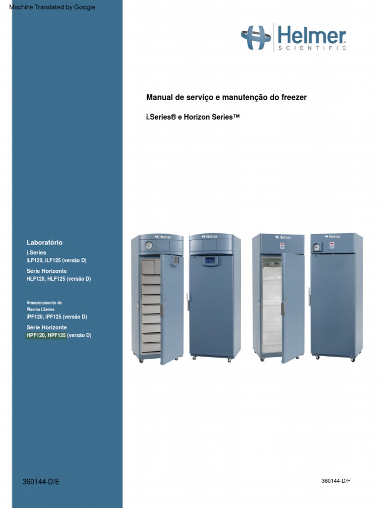 Manual de Serviços - Ultrafrezers - HELMER - HPF120 HPF125 PDF | PDF