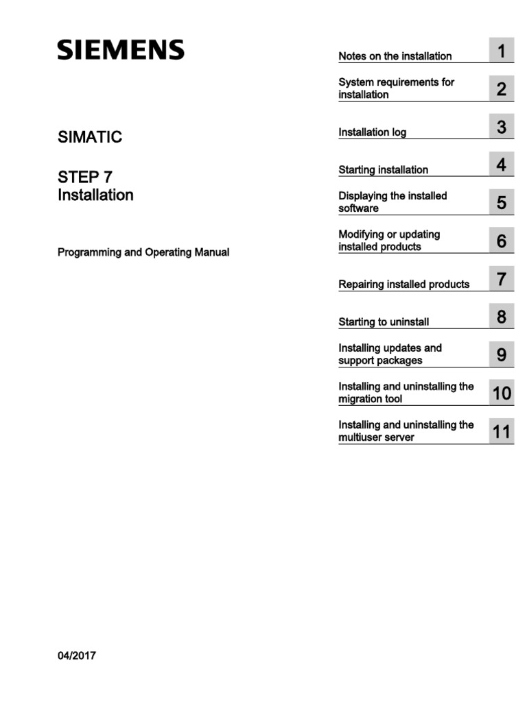 V14 SP1 Prof Install enUS PDF | PDF