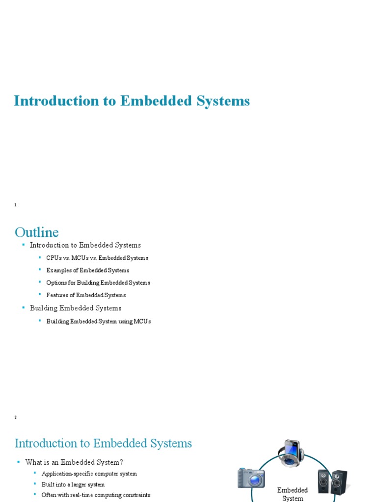 Lecture 2 - 2 - Introduction To Embedded Systems | PDF
