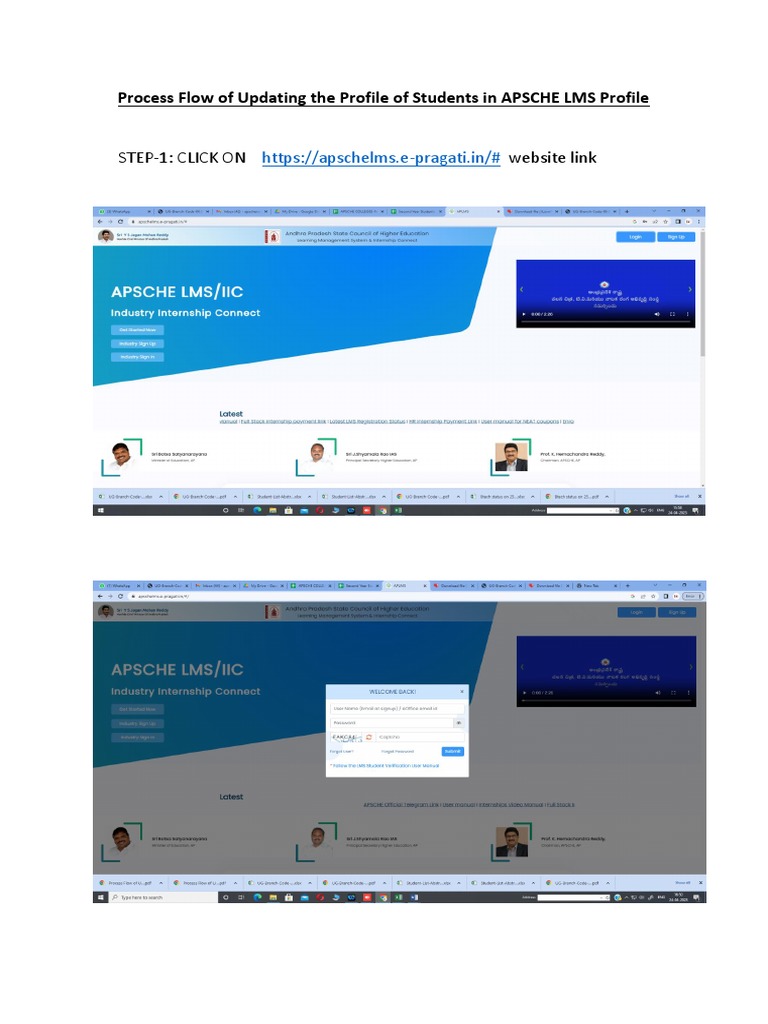 APSCHE LMS Profile Updations Flow PDF | PDF