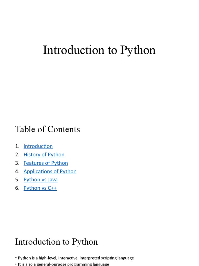 Unit 1 - 1. Introduction To Python | PDF | Python (Programming Language) | Programming