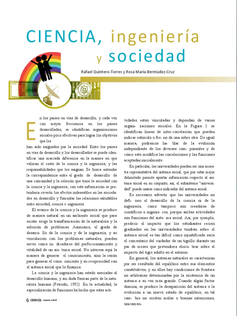 Ciencia, Ingeniería y Sociedad | PDF | Sociedad | Ingeniería