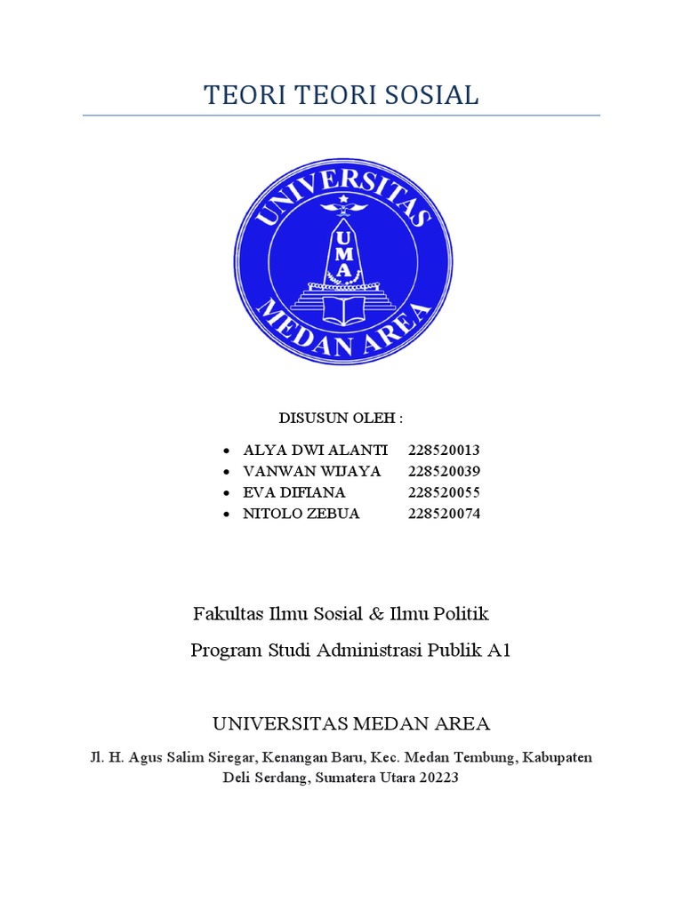 Makalah Teori Sosial Kel.1 | PDF