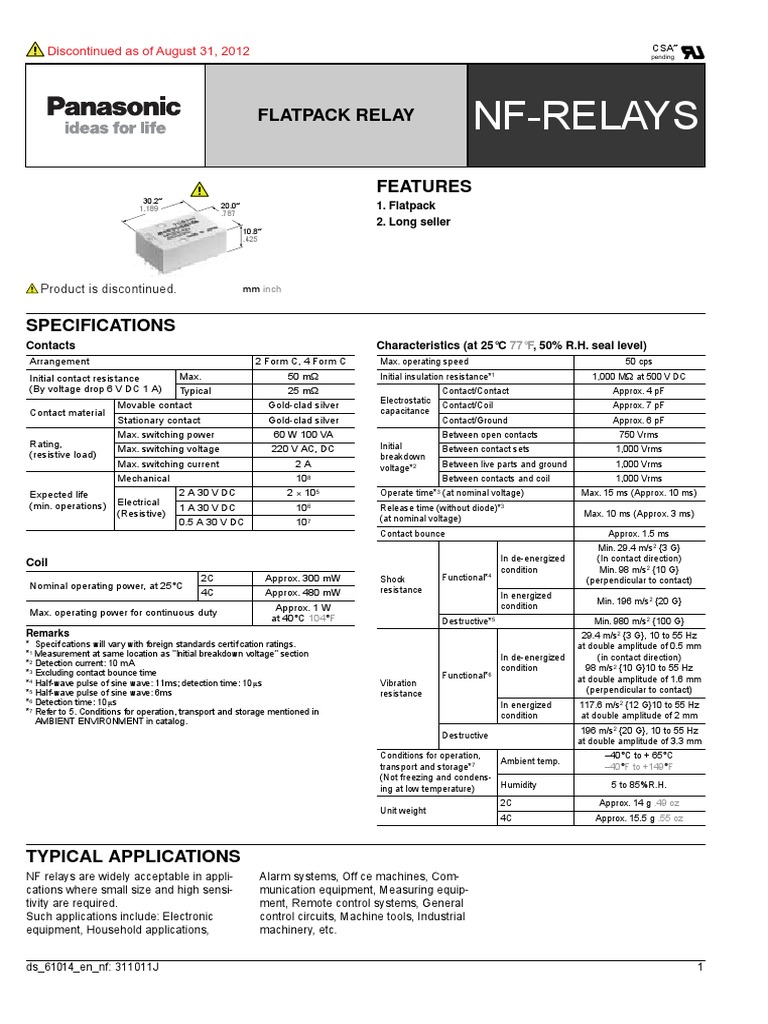 NF4EB-12V Relay PDF | PDF