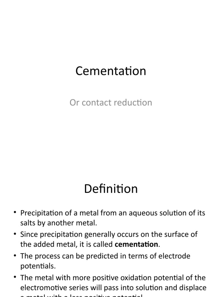 Lecture 6 - Cementation | PDF