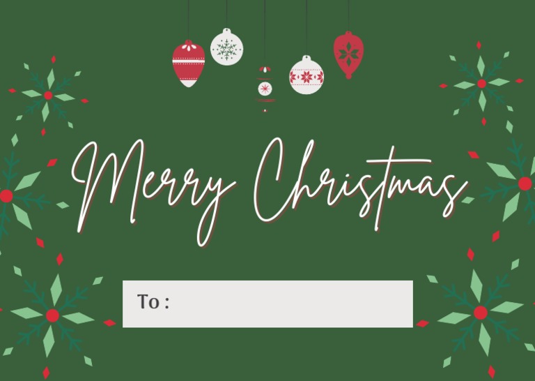 Gray Simple Merry Christmas Card PDF | PDF
