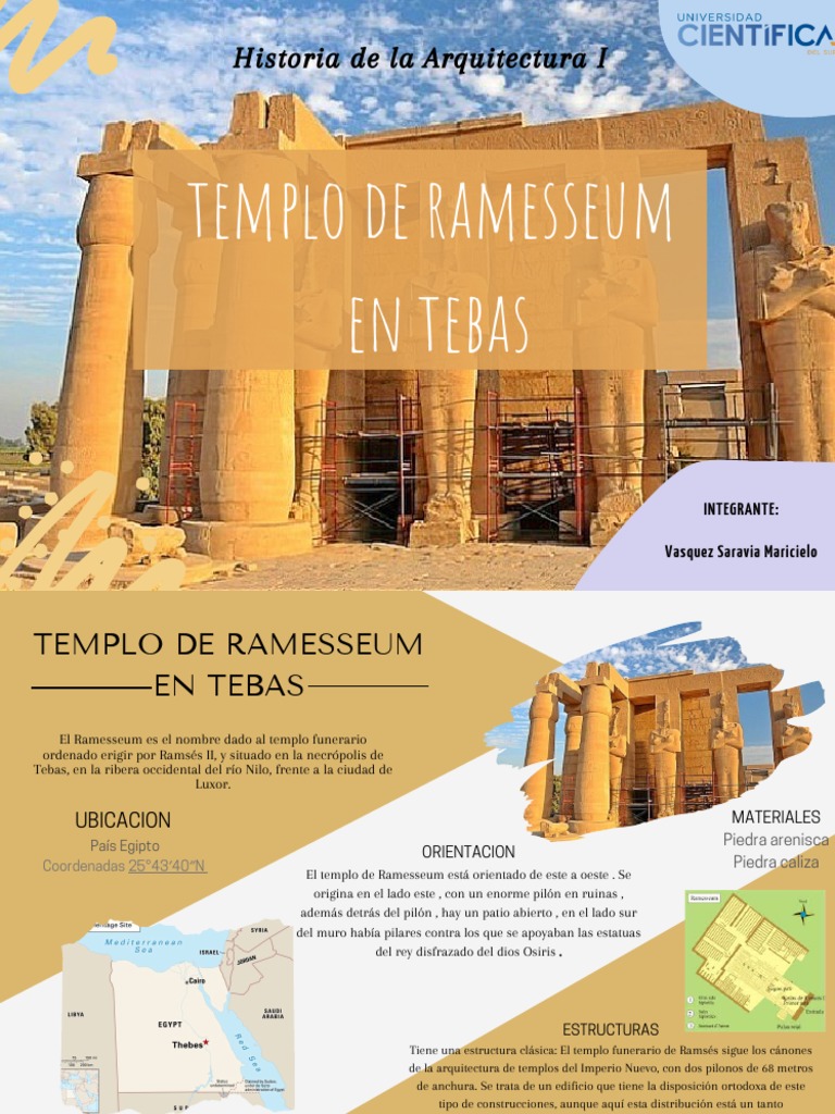 Templo de Ramesseum en Tebas | PDF