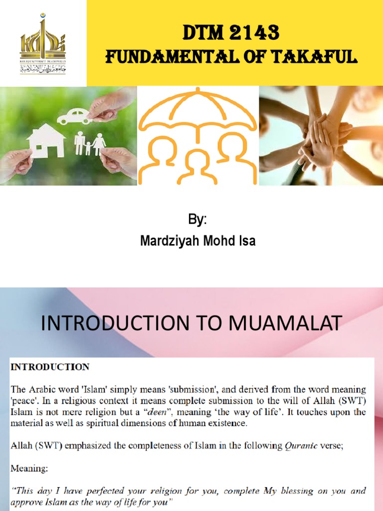 Notes Fundamental of Takaful | PDF