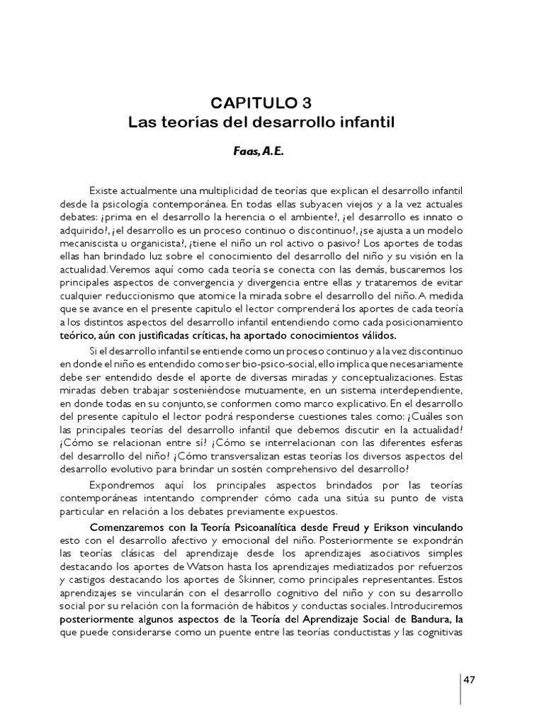 Anna Fass. Psico Desarrollo Cap. III | PDF | Ciencia y matemáticas