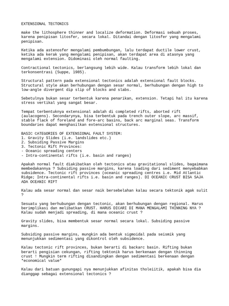 Day 5_Extensional Tectonics | PDF