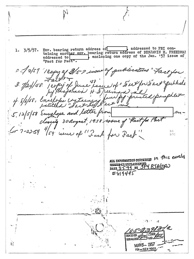 Benjamin H. Freedman FBI declassified file | PDF