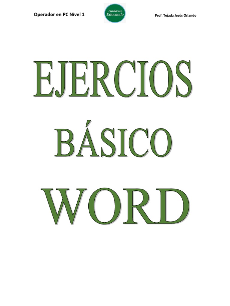 Ejercicios Básicos de Word PDF | PDF | Nieve | Patata