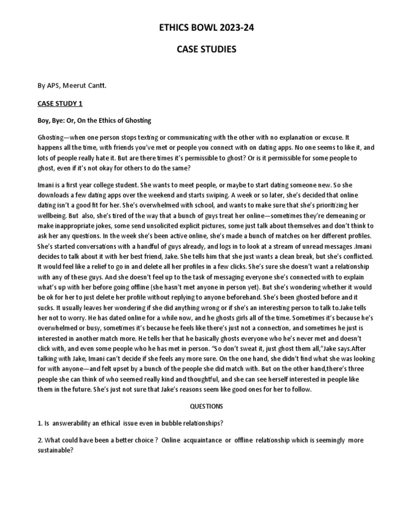 Case Study of Sports Dilemma | PDF