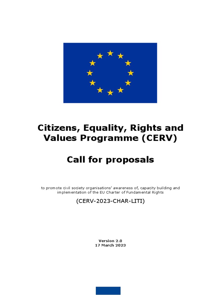 Call Fiche - Cerv 2023 Char Liti - en | PDF | European Union | Hatred