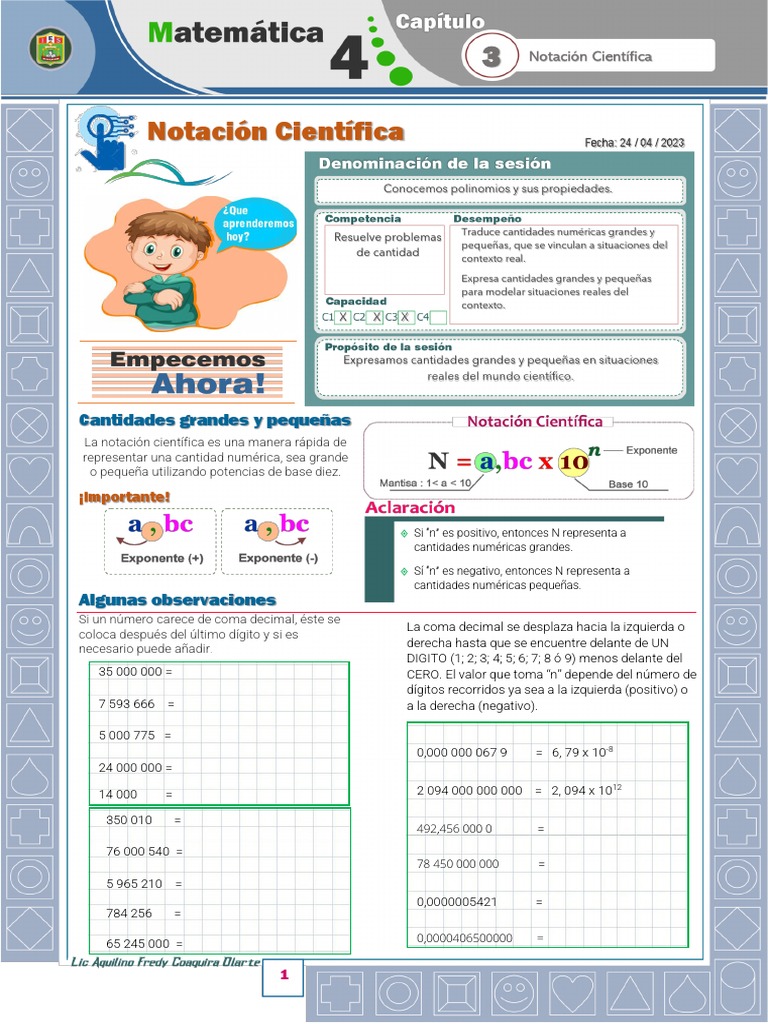 Expresión de Números en Notación Científica | PDF | Algoritmos ...