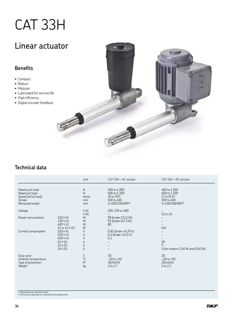 Compact Linear Actuator CAT 33H | PDF