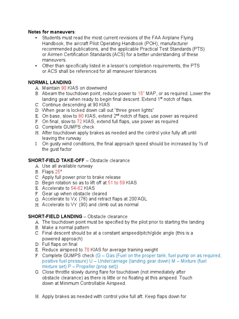 Commercial Pilot Maneuvers Guide | PDF | Flap (Aeronautics) | Flight ...