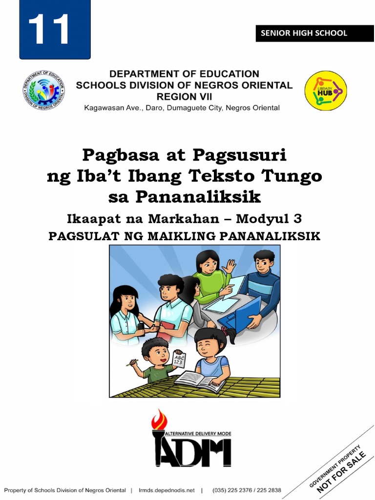 FIl 11 - Pagbasa - Q4 - Module 3 - Final PDF | PDF