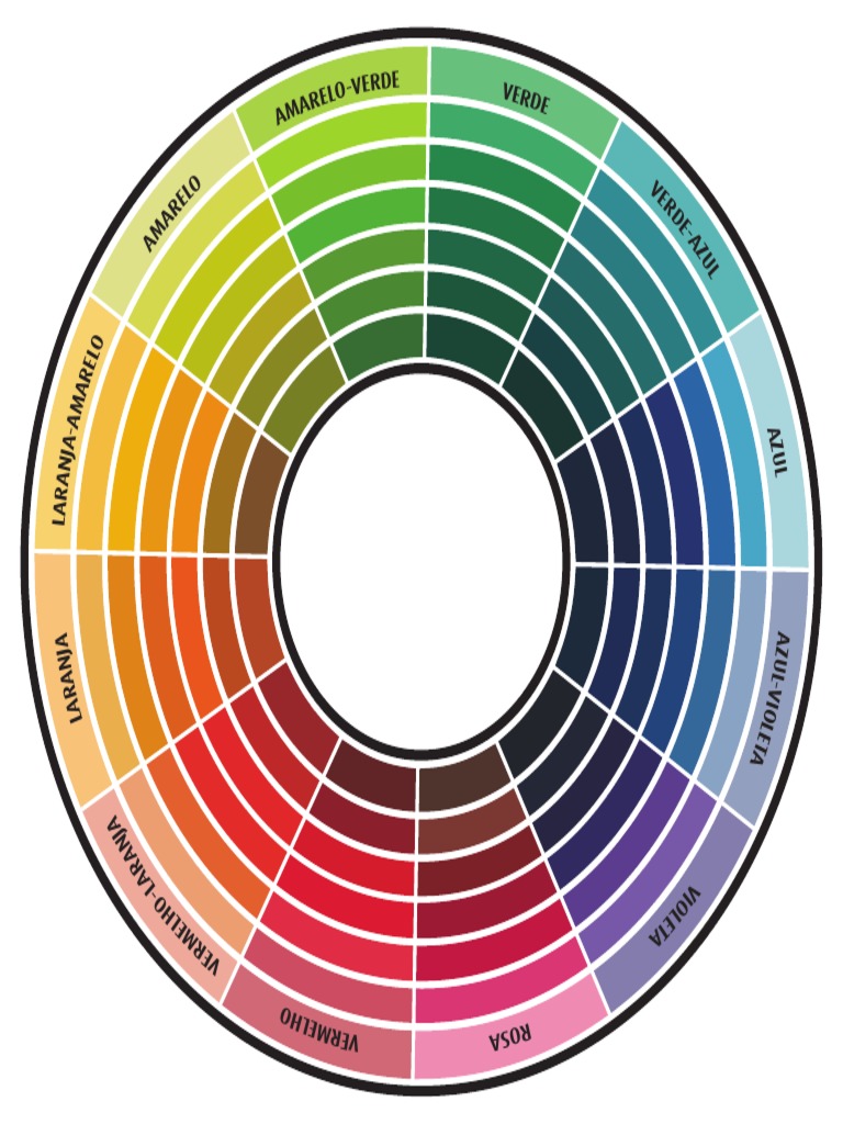 Circulo Cromático - 15cm - COR VETOR | PDF | Processamento de imagem ...