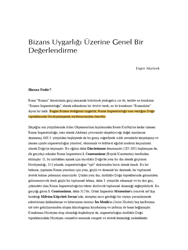 Bizans EA PDF | PDF
