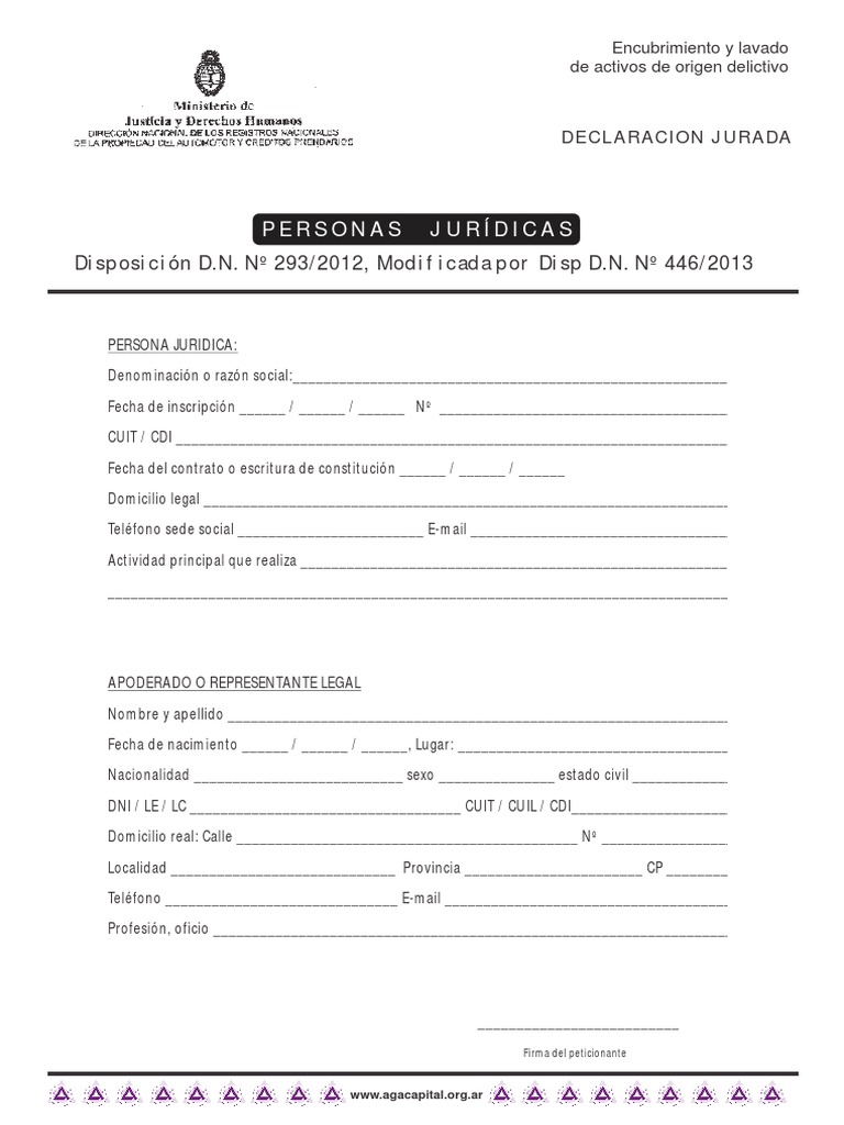 DDJJ 446 - P Juridica PDF | PDF