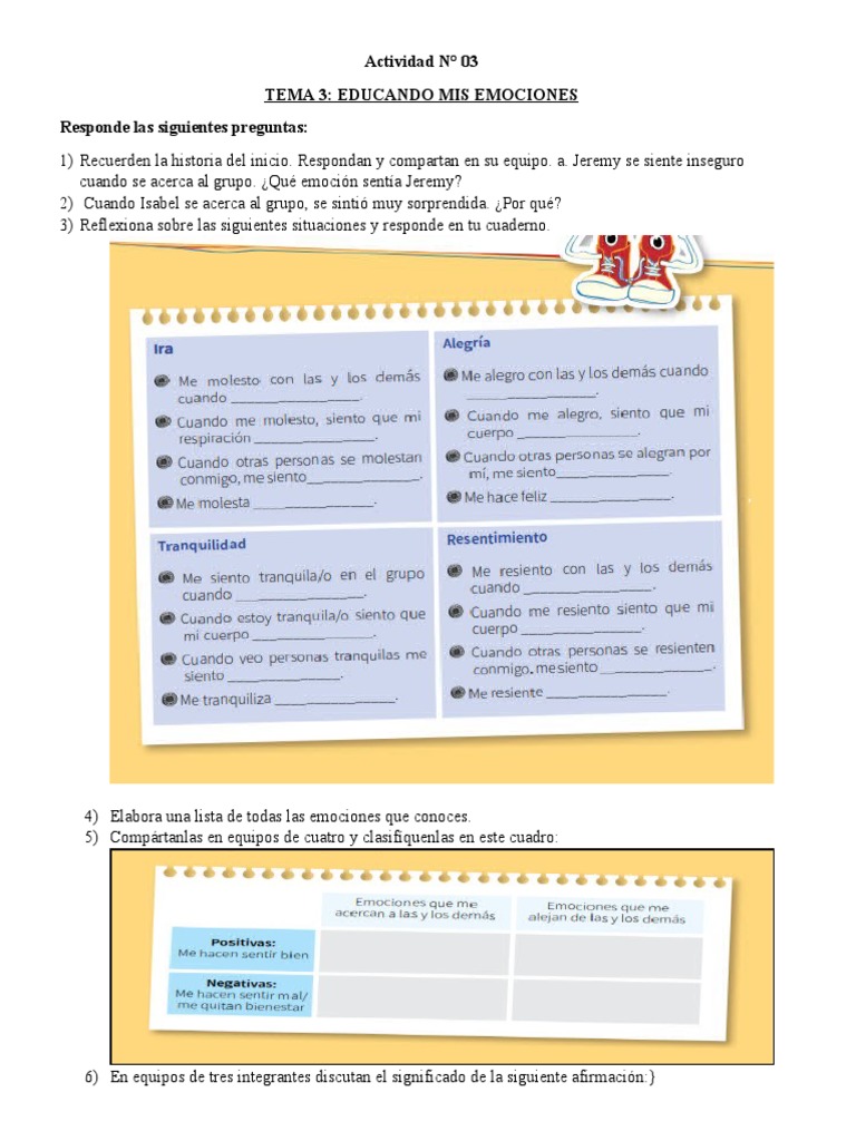 2° de Secundaria - DPCC - Tema 3 - Actividades | PDF