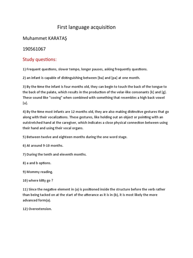 First language-WPS Office | PDF | Language Acquisition | Rhythm
