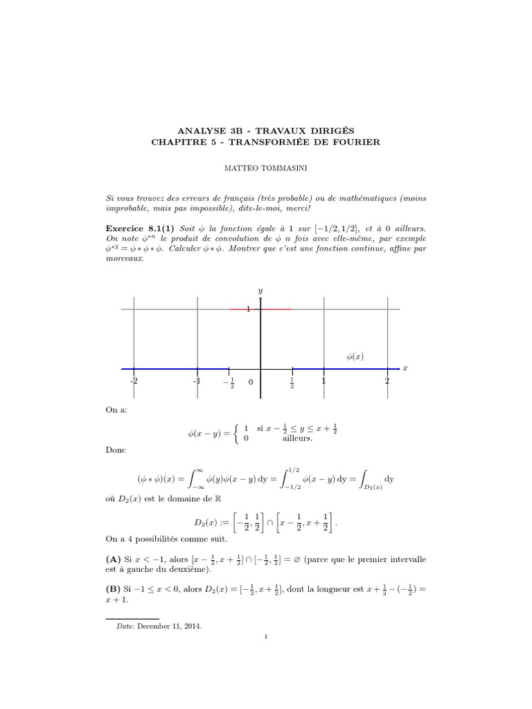 Convolution et Transformée de Fourier | PDF