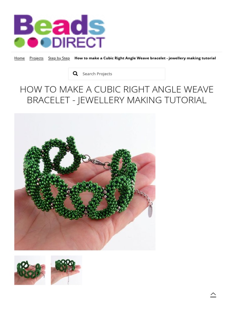How To Make A Cubic Right Angle Weave Bracelet | PDF | Jewellery | Bracelet