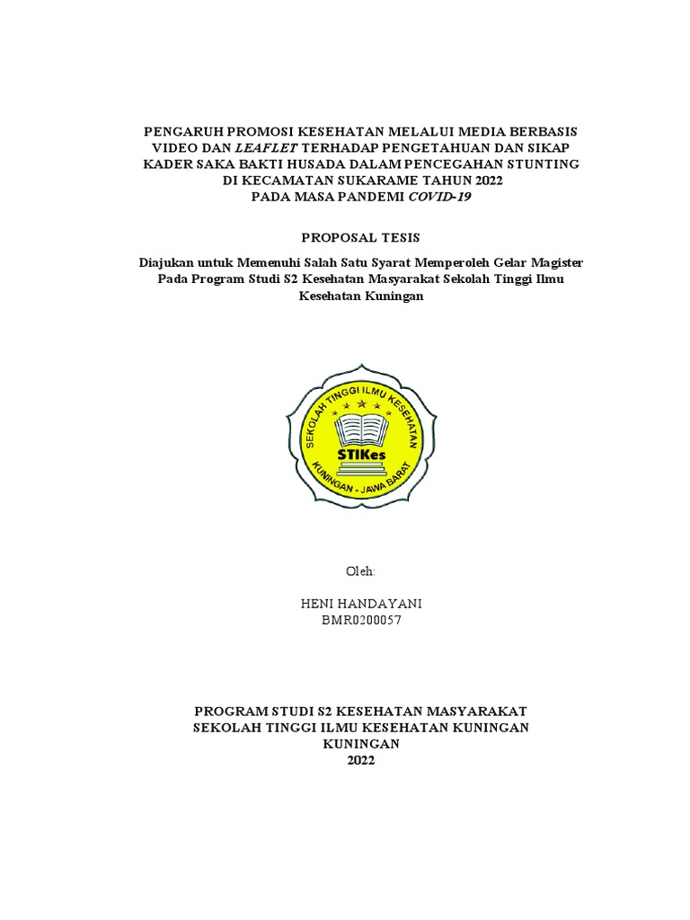 Proposal Bu Heni - Edit | PDF