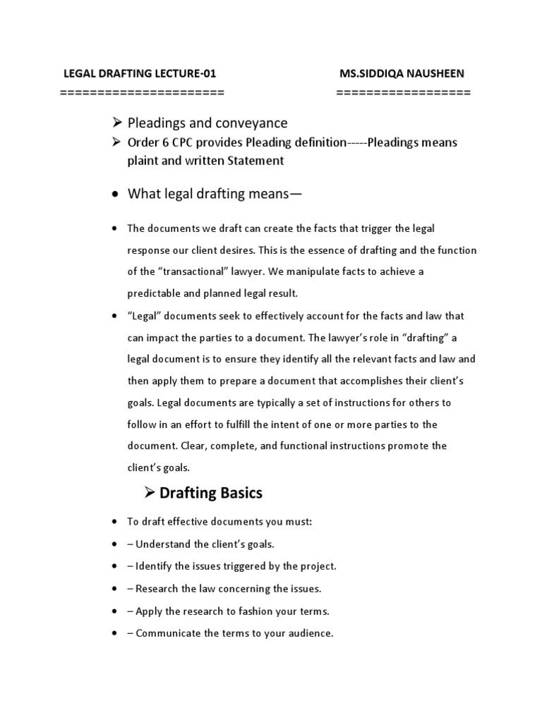 Legal Drafting | PDF