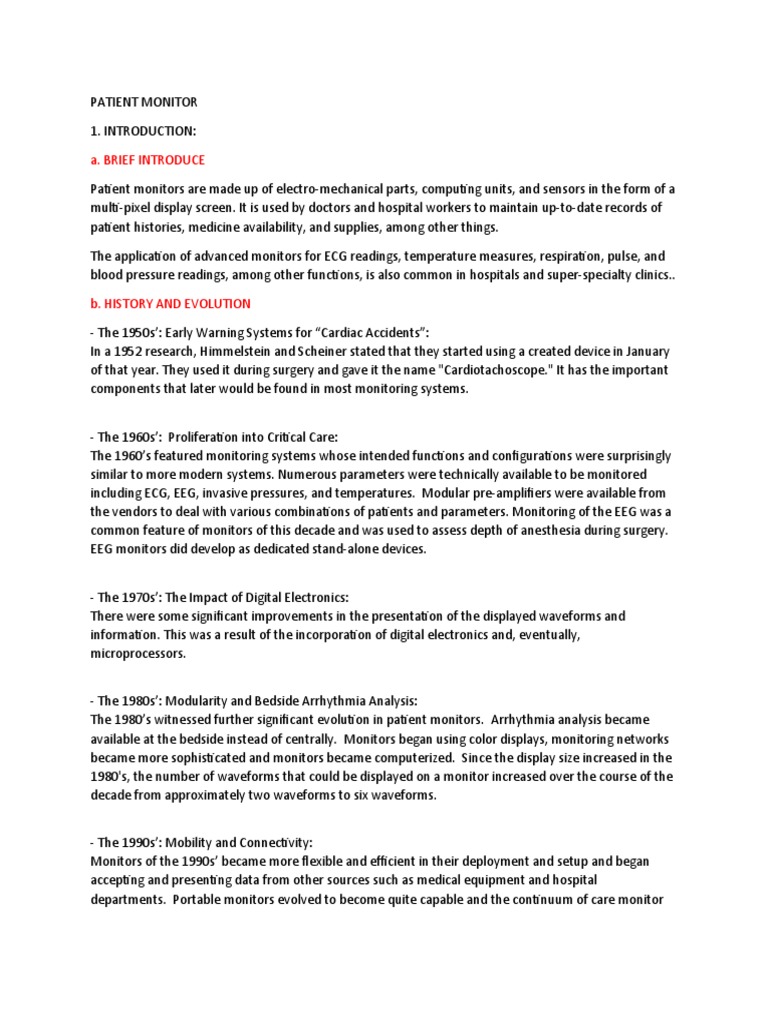 Patient Monitor | PDF
