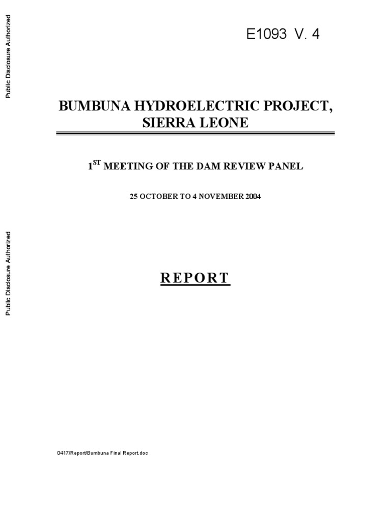 Bumbuna Hydroelectric Project, PDF | PDF