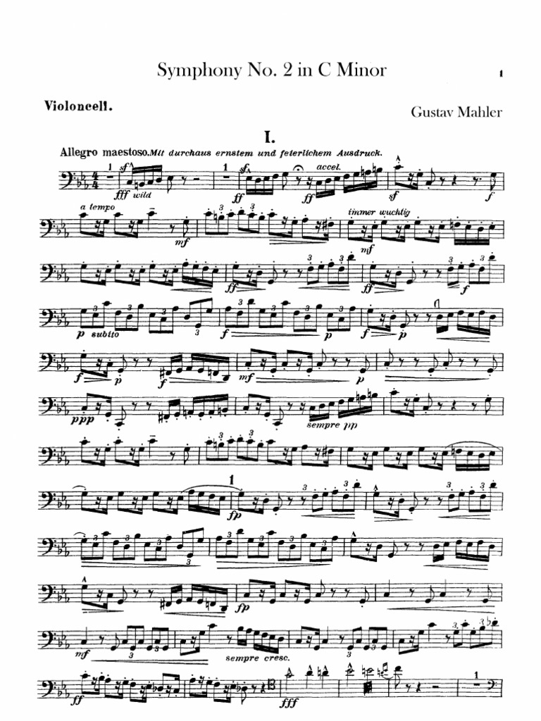 Symphony No.2 - Mahler - ViolonCello-1 PDF | PDF