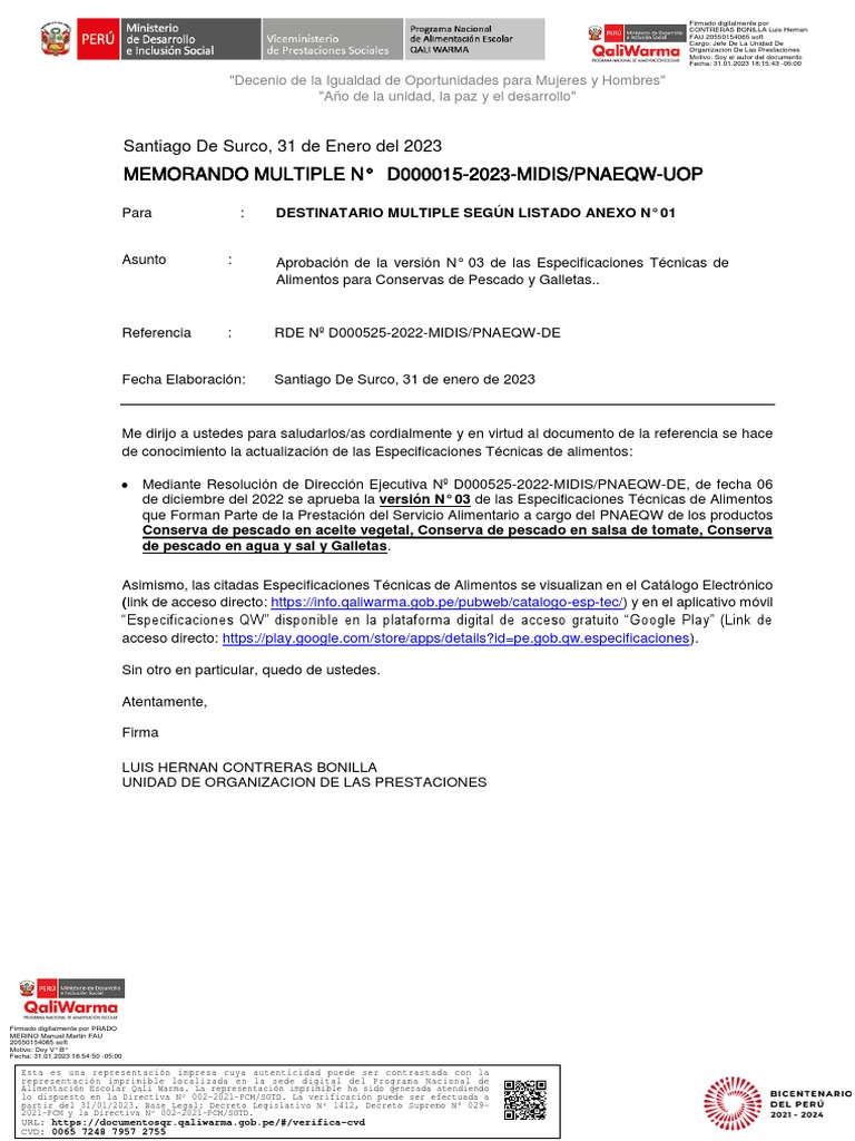 MEMORANDO MULTIPLE-000015-2023-UOP-ET.pdf | PDF