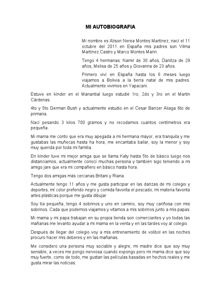 Mi Autobiografia | PDF