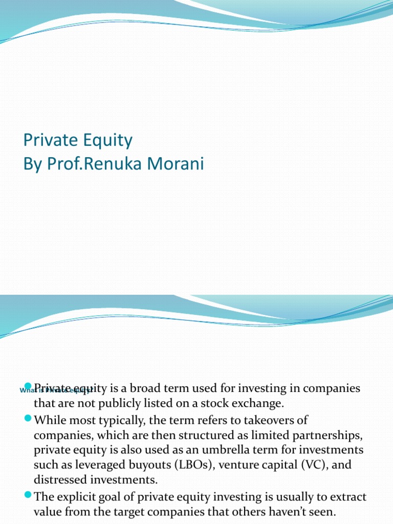 Private Equity Introduction and Process | PDF | Finance & Money Management
