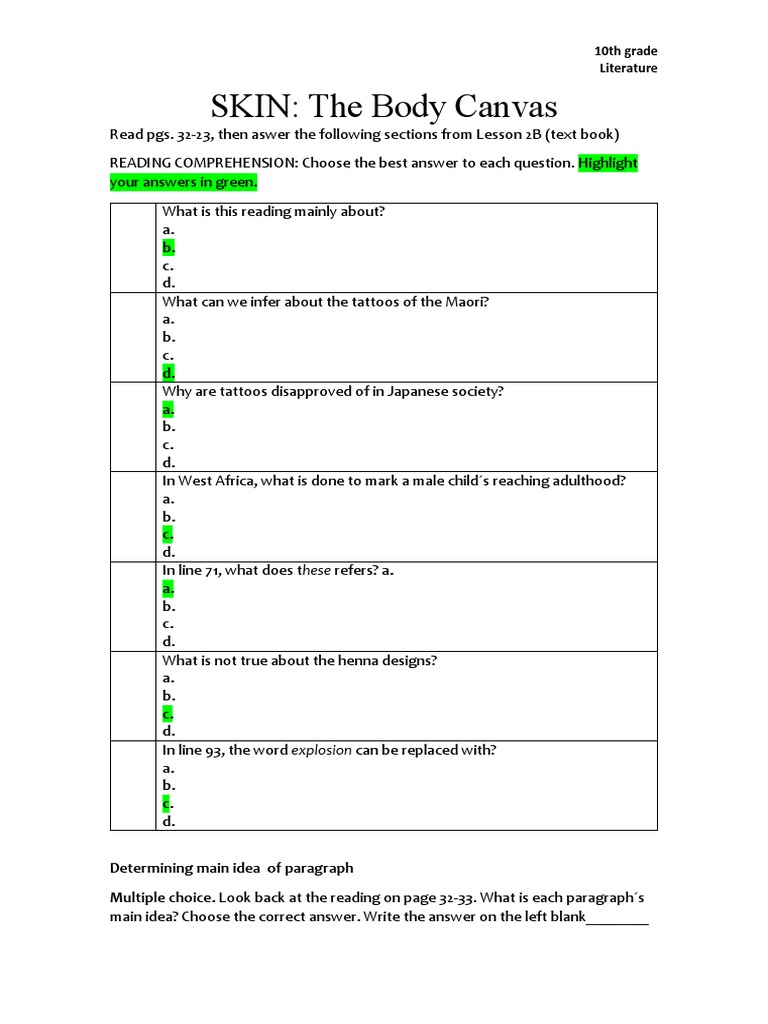 SKIN The Body Canvas | PDF