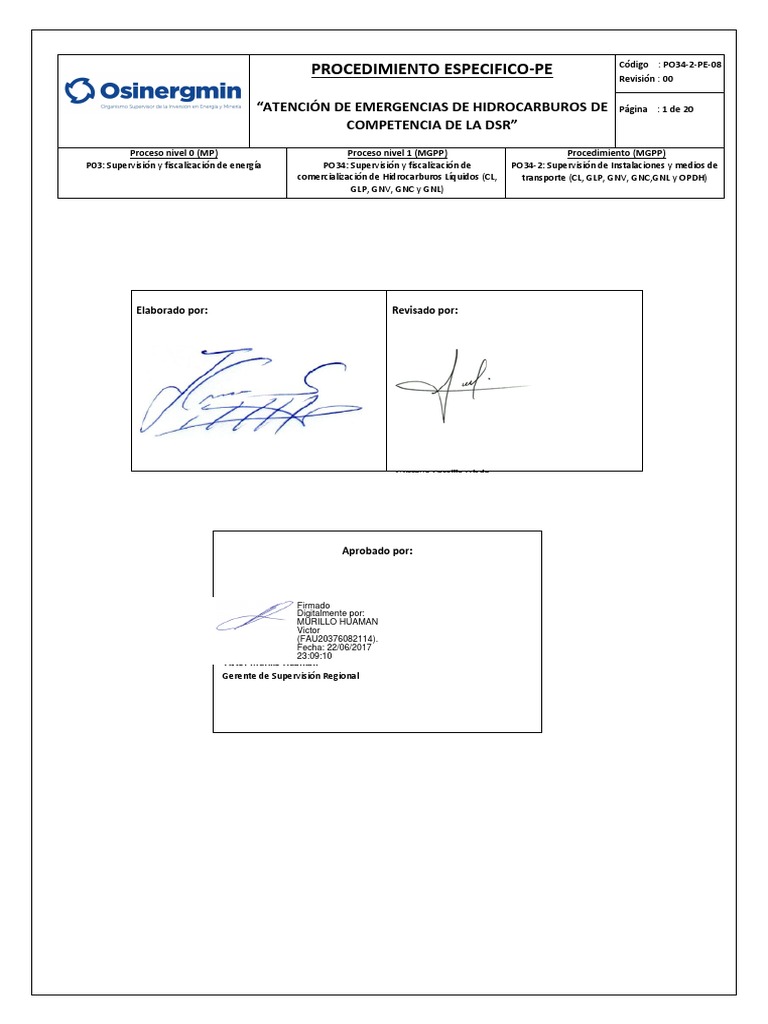 Po34-2-Pe-08 Procedimiento Actual de Atencion de Emergencias | PDF