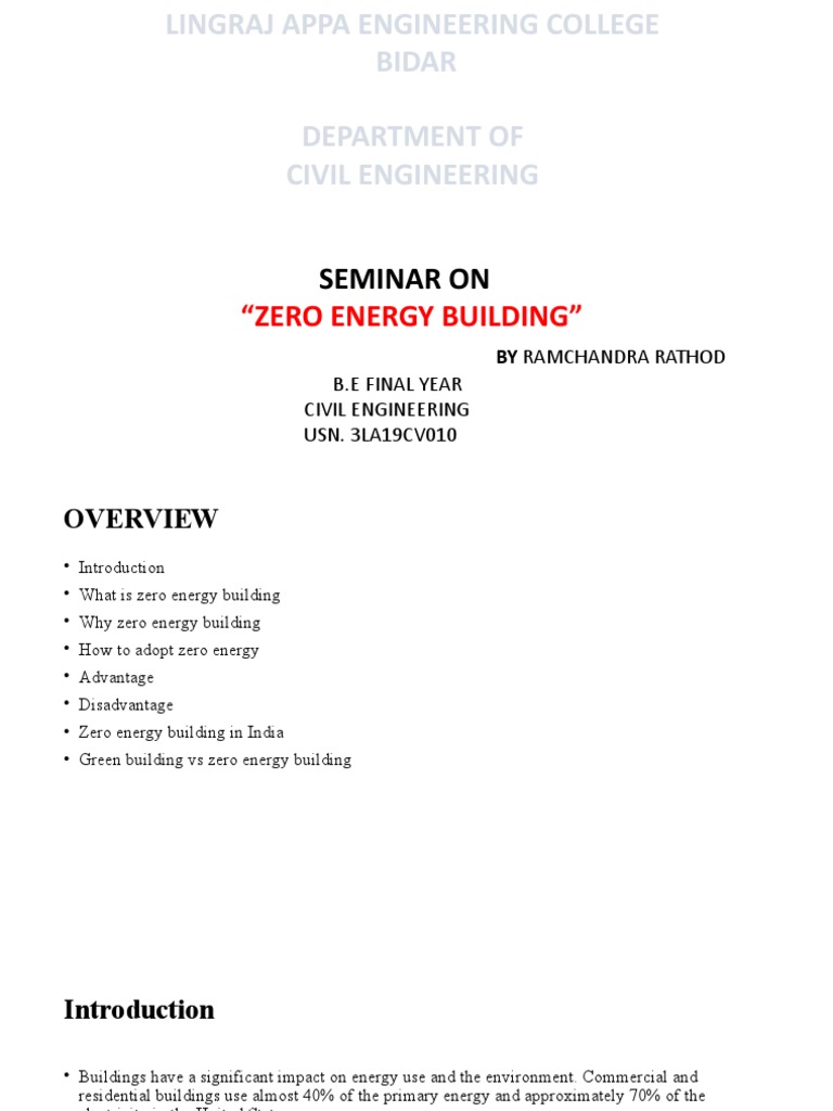 Zero Energy Building | PDF