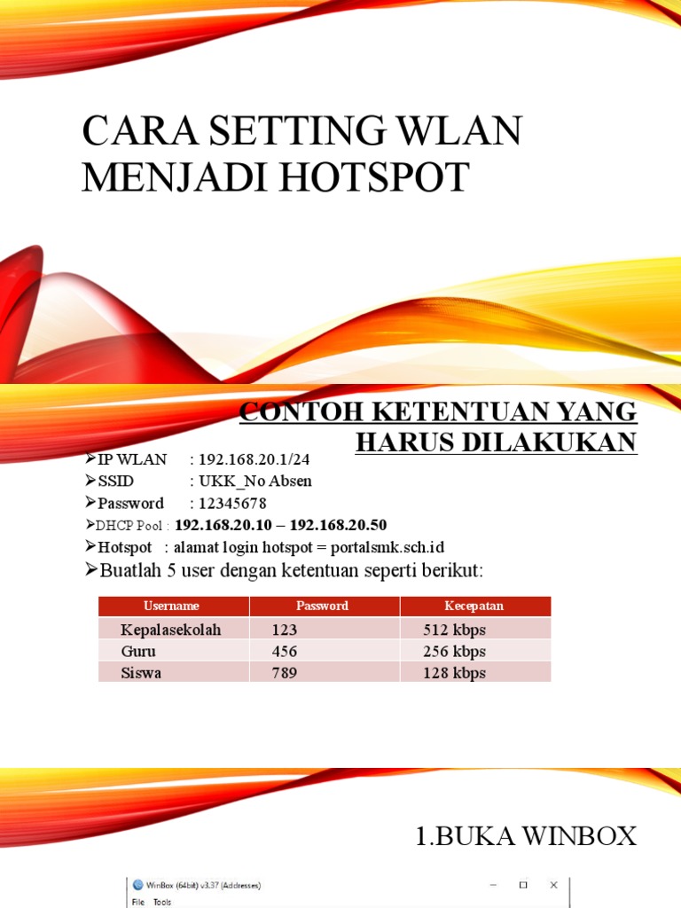 Cara Setting Wlan Menjadi Hotspot | PDF