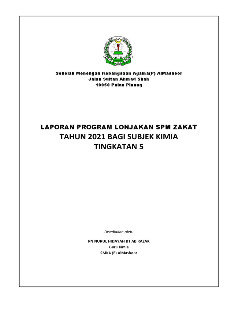 Laporan Program Lonjakan Saunjana SPM 2021 | PDF