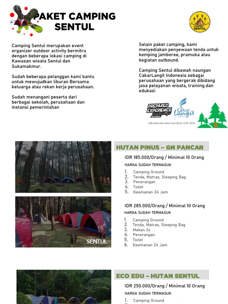 2022 - Paket Camping Sentul PDF | PDF