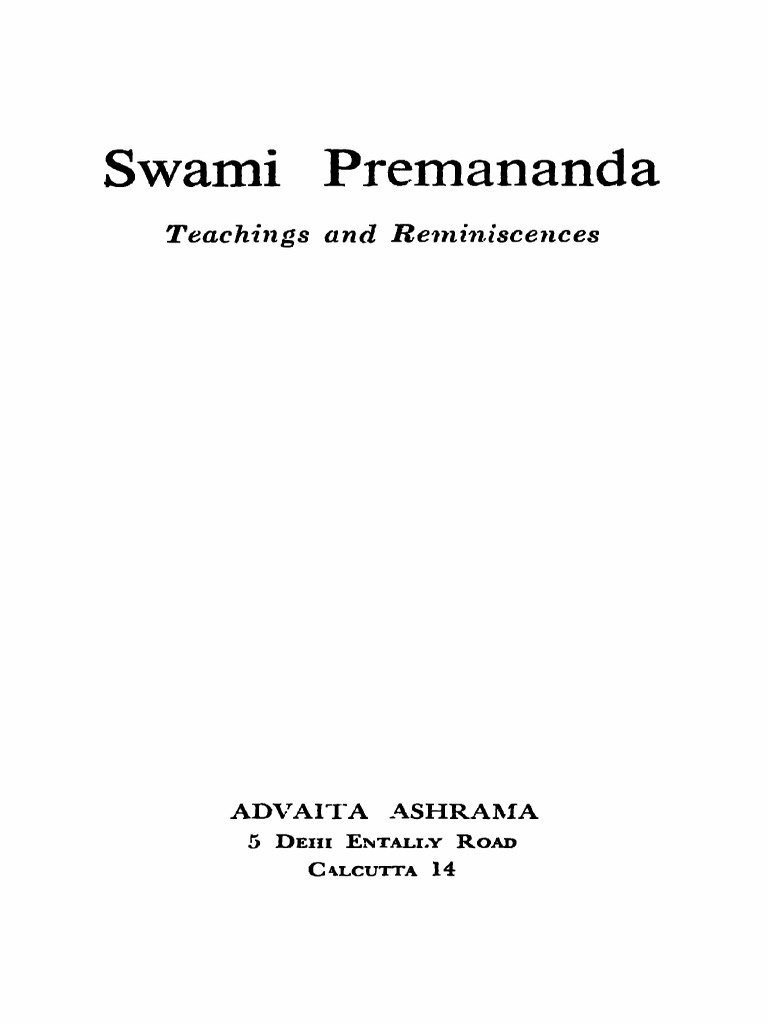 Swami Premananda PDF | PDF